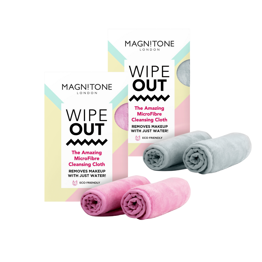 WipeOut Reusable MicroFibre MakeUp Remover Duo | MAGNITONE London